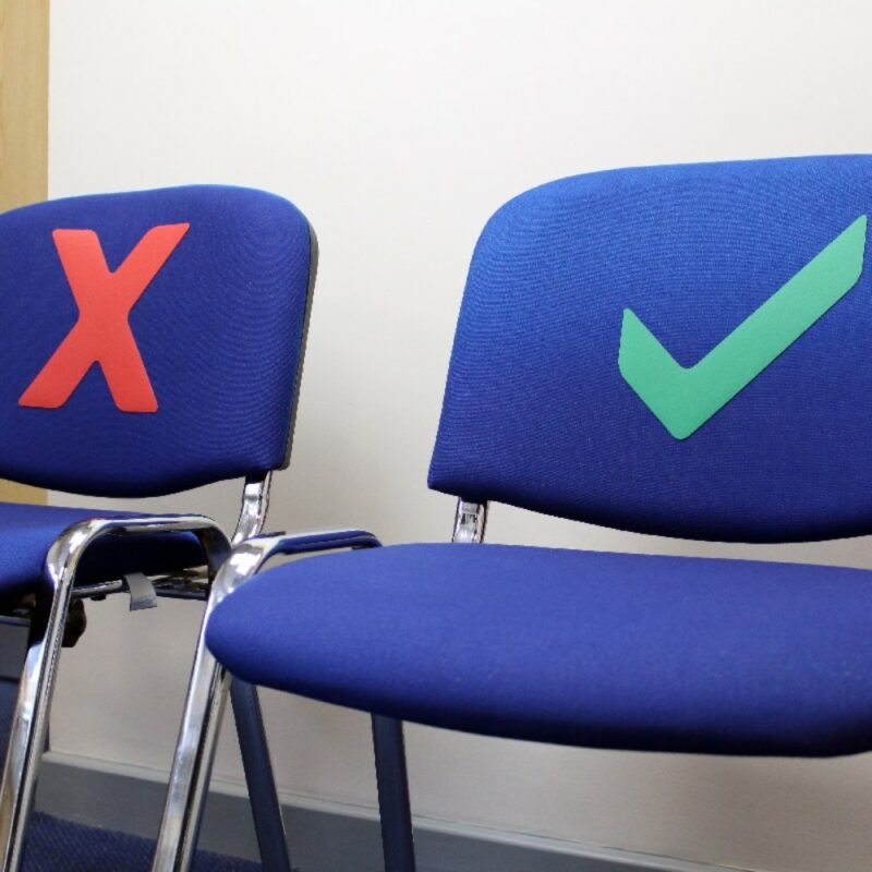 Cross and Tick Floor Marker Signs from The 5S Superstore