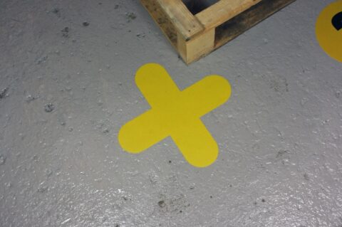 Yellow Pallet Markers from The 5S Superstore